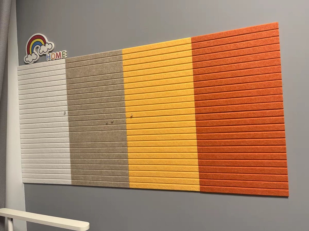 Home Felt Decor of Square With Groove, Wall Felt Tile, Polygon Sound ...