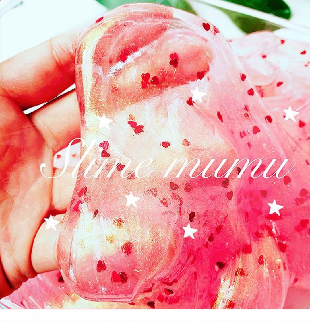 Clear Slime With Love Heart Glitters, Scented Slime, Cheap Popular ...