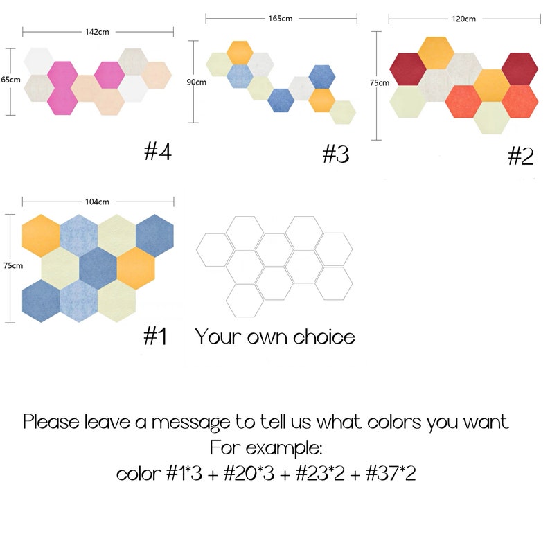 Hexagon Pin Board 10pcs Polygon Sound Diffuser Panel Felt - Etsy