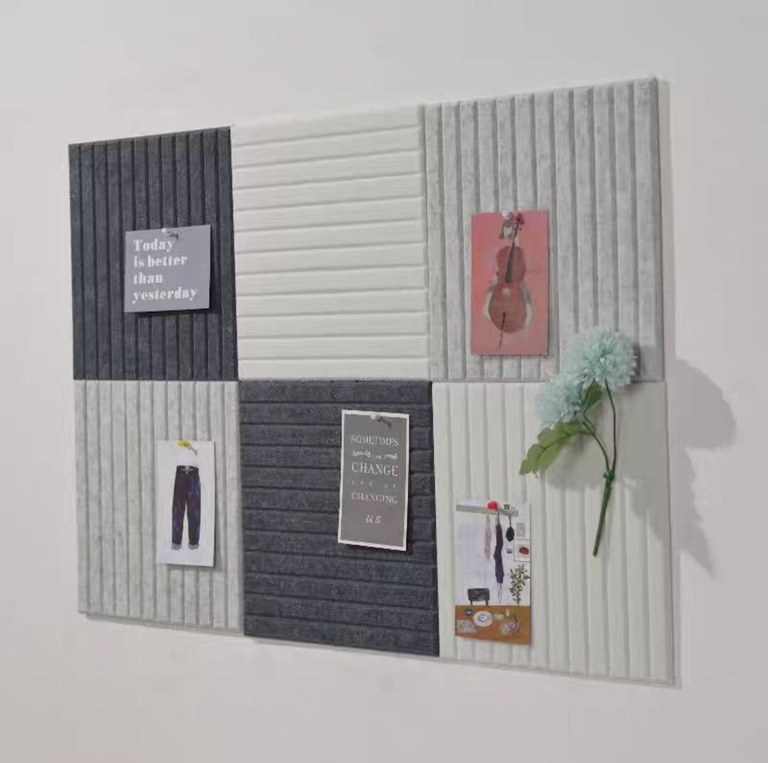 Home Felt Decor of Square With Groove, Wall Felt Tile, Polygon Sound ...