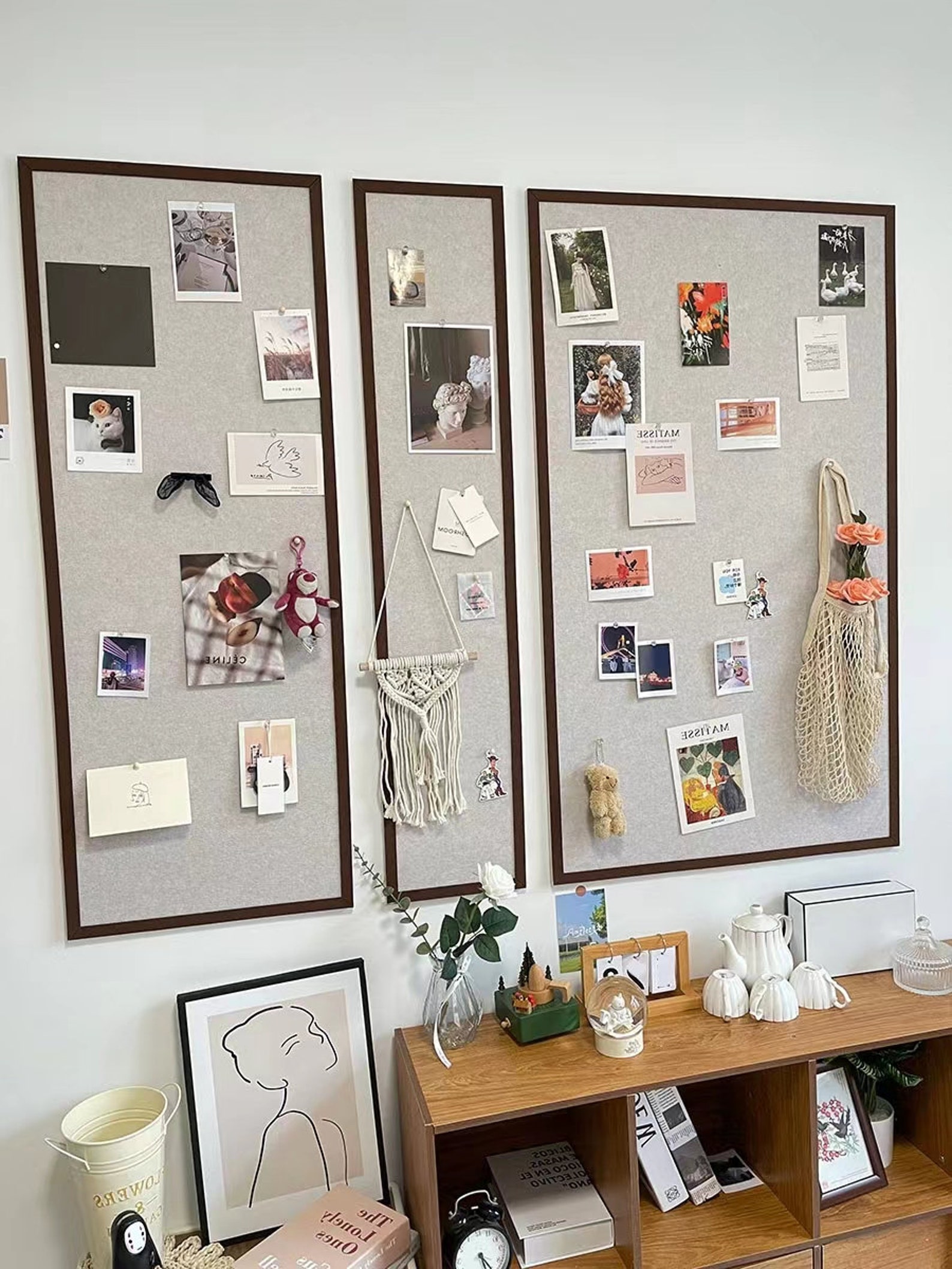 Wall Decor Set of 3 Home Felt Decor Wall Art Design Polygon - Etsy