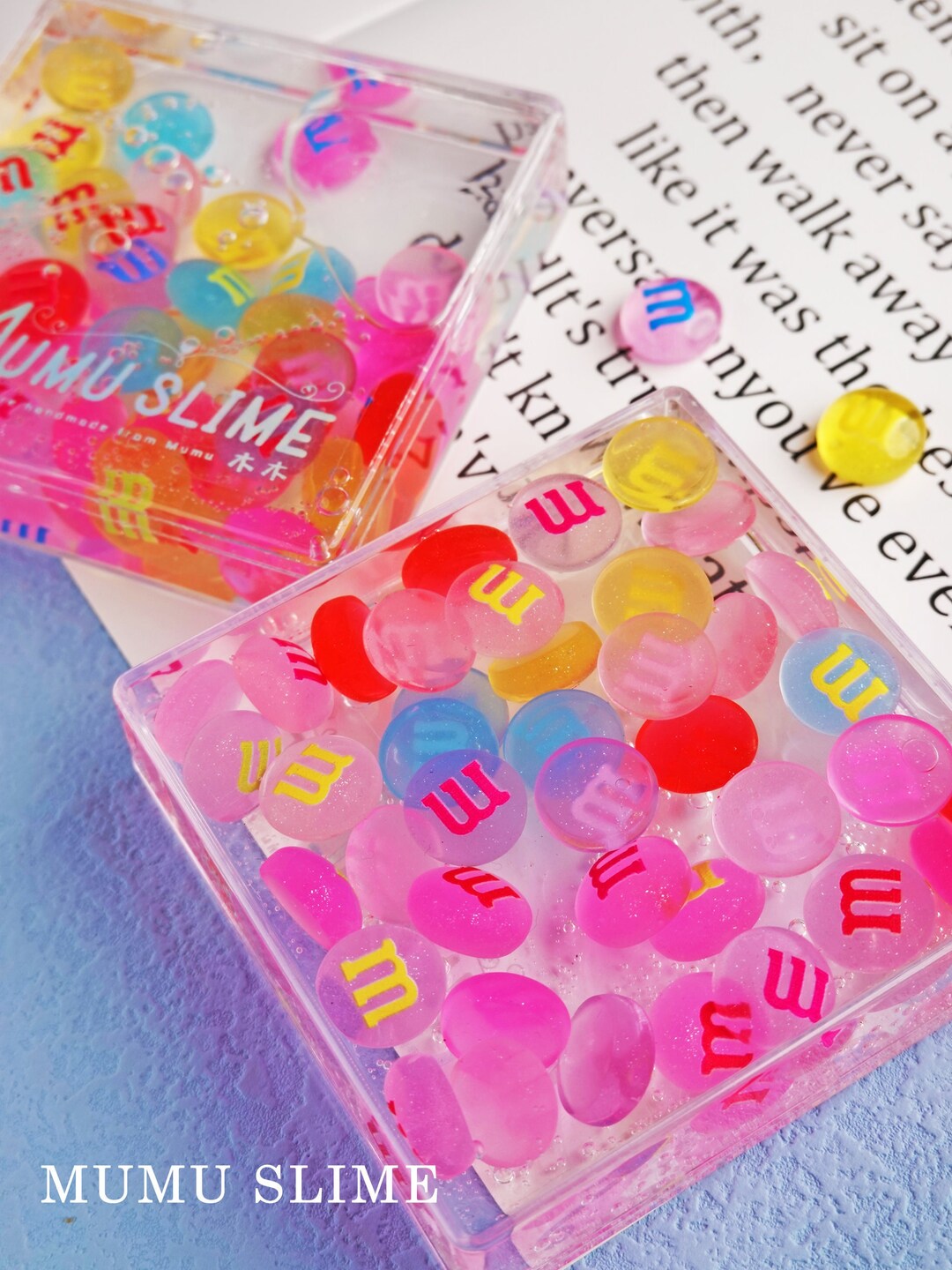 Rainbow Clear Slime With Bead, Gorgeous MM Chocolate Slime, Minimalism ...