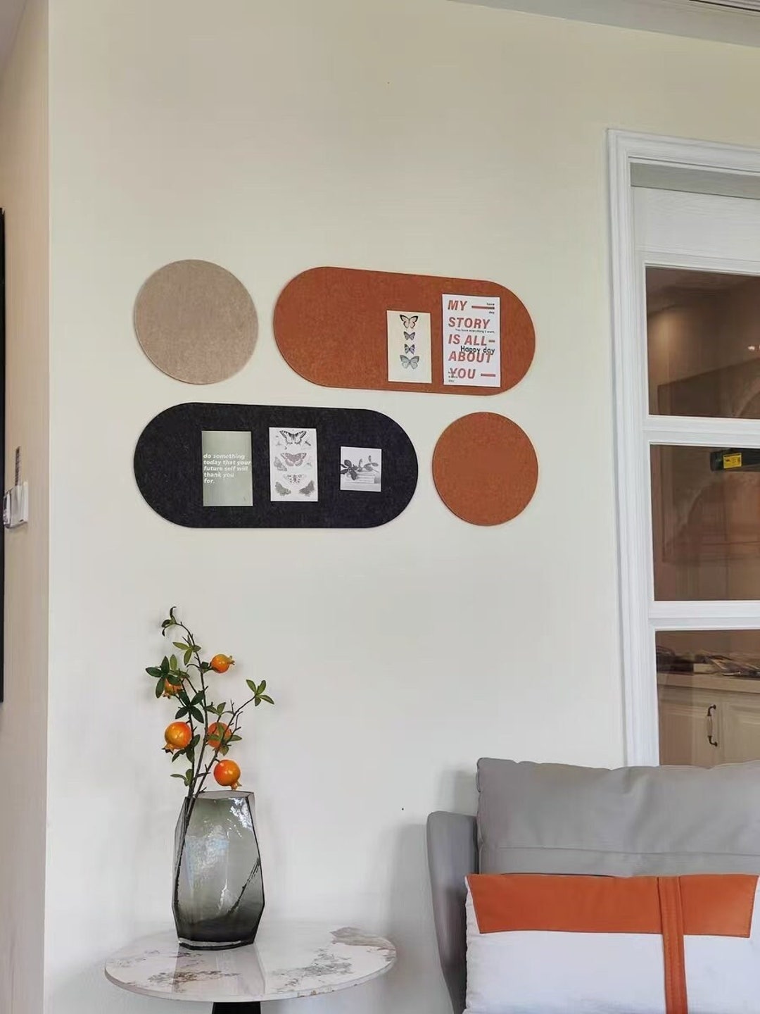 Home Felt Decor Set, Felt Wall Decor, Bulletin Board Set, Polygon Sound ...