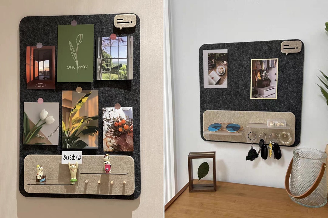Wall Décor With Shelf, Photo Collage, Eco Felt Décor and Storage Supply ...