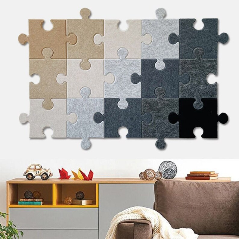 Puzzle Pin Board Polygon Sound Diffuser Panel Felt Wall - Etsy