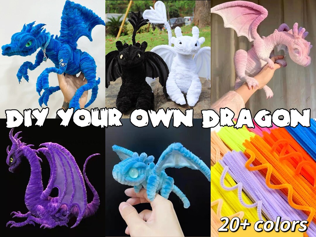 DIY Kit of Dinosaur/ Bearded Dragon With Pipe Cleaner, Mythical ...