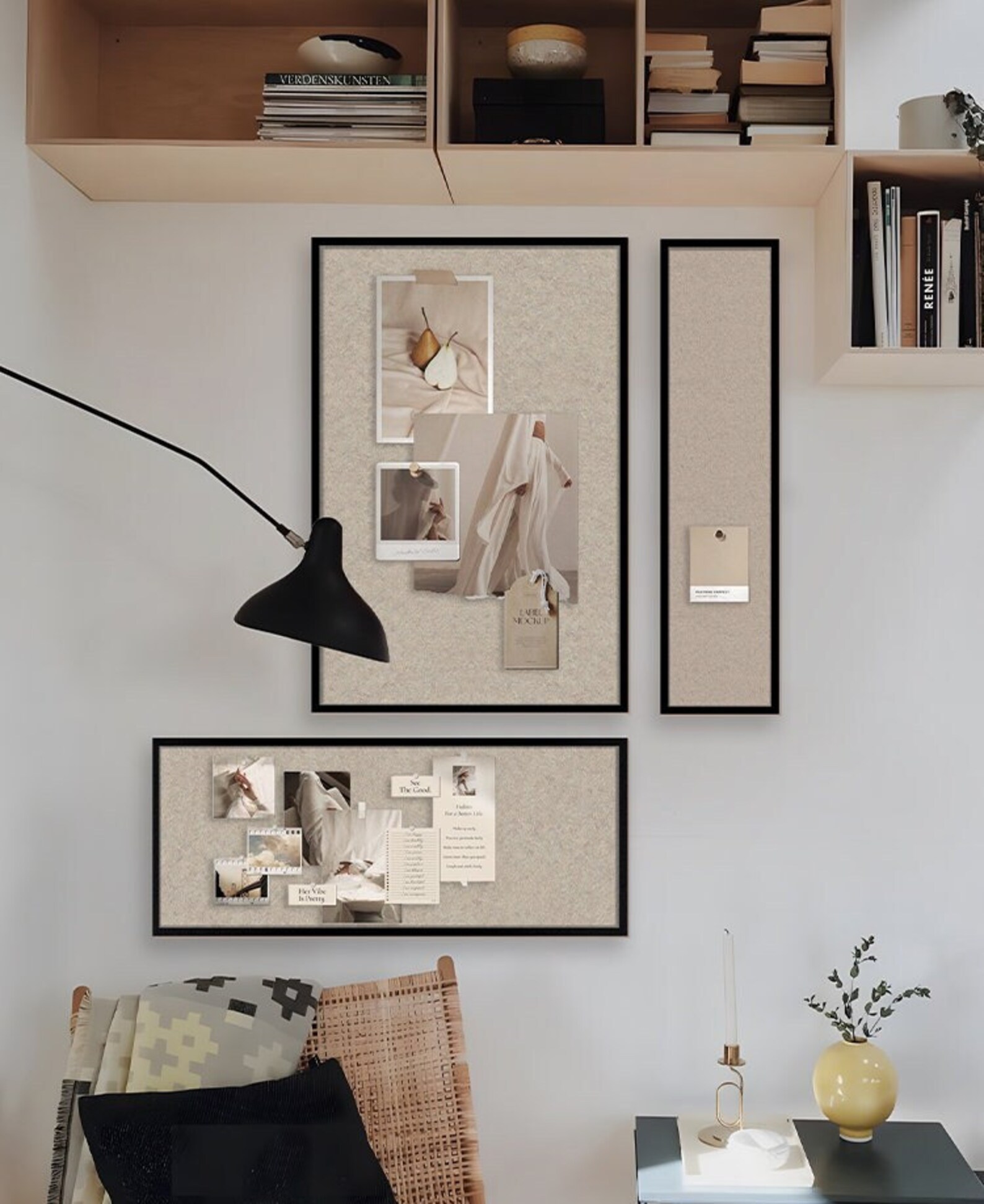 Wall Decor Set of 3 Home Felt Decor Wall Art Design Polygon - Etsy