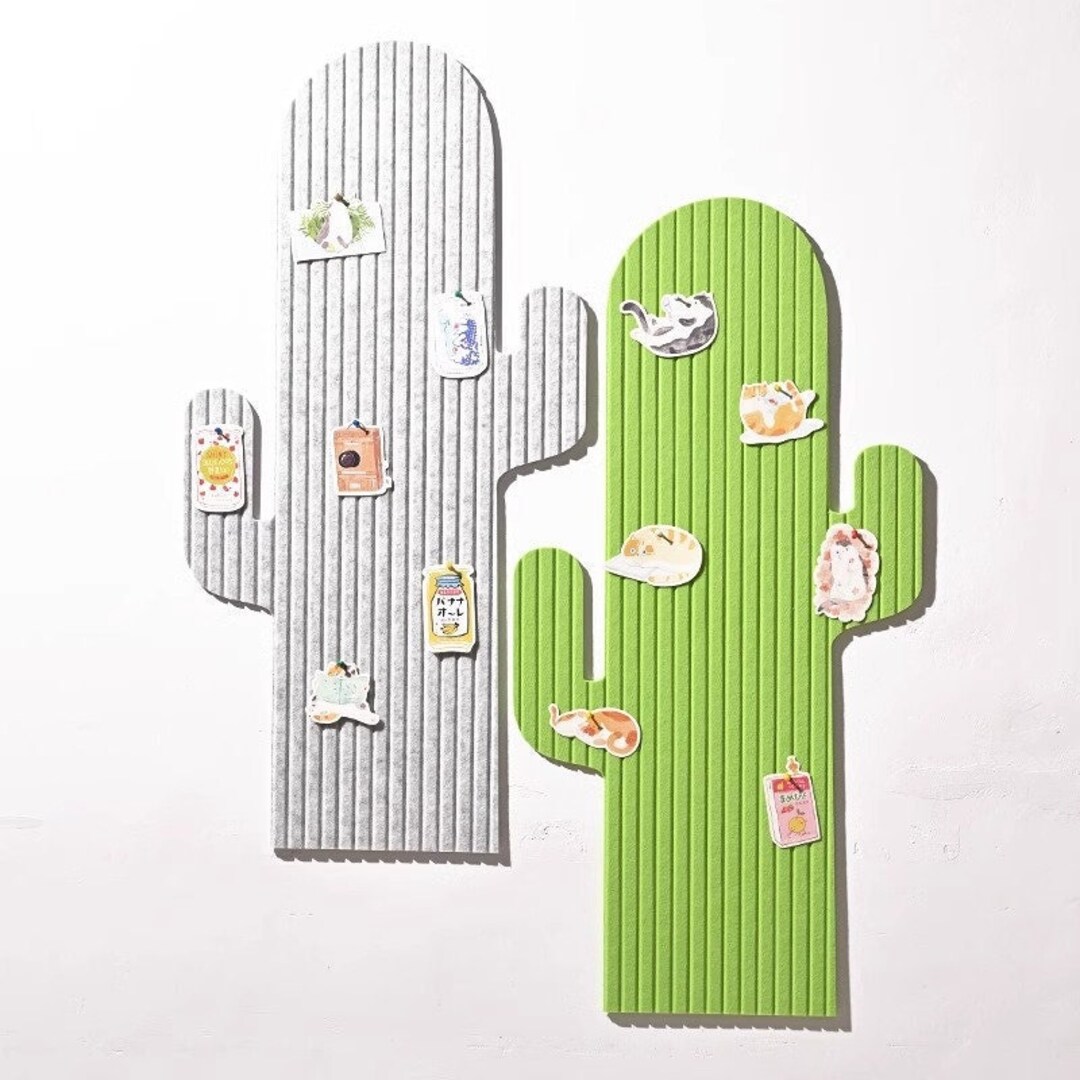 Home Felt Decor of Cactus, Wall Felt Tile, Cactus Wall Decor, Polygon ...
