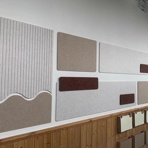 Home Felt Decor of Rectangle With Groove, Wall Felt Tile, Polygon Sound ...