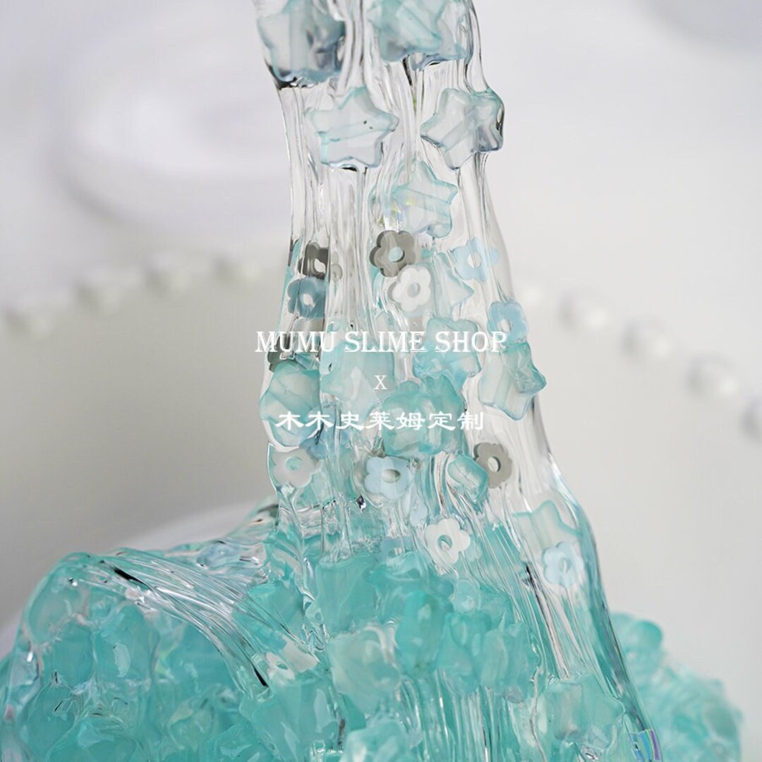 Clear Slime With Flower & Star Charms, Star Slime With Beads, Stress ...