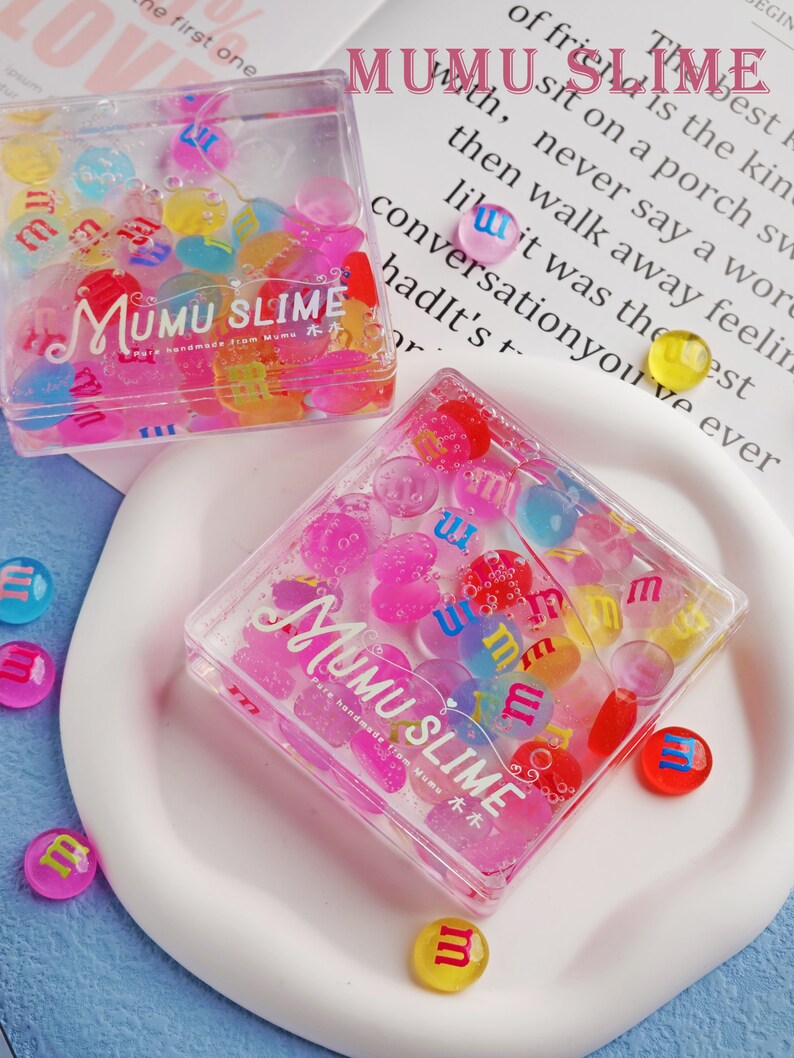 Rainbow Clear Slime With Bead Gorgeous MM Chocolate Slime - Etsy