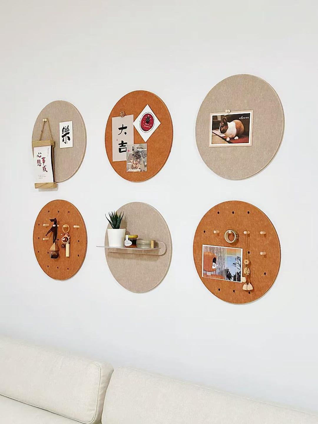 Felt Décor With Shelf, Felt Pegboard, Wall Decorating Idea, Eco Felt ...