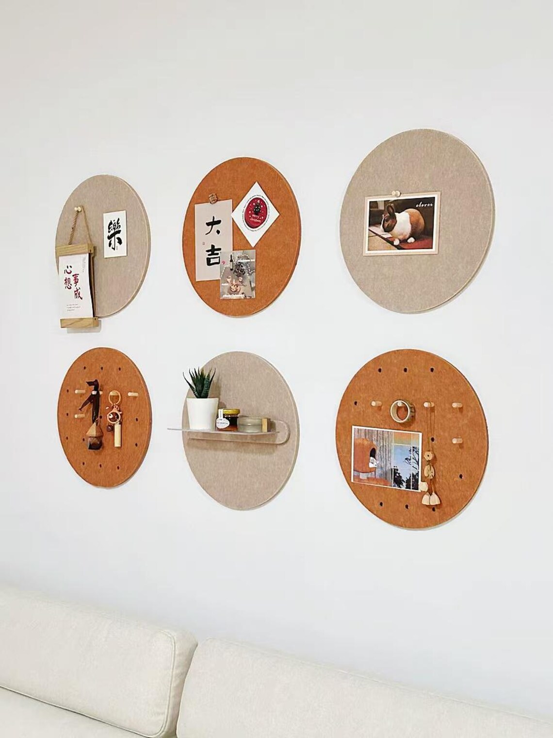 Felt Décor With Shelf, Felt Pegboard, Wall Decorating Idea, Eco Felt ...