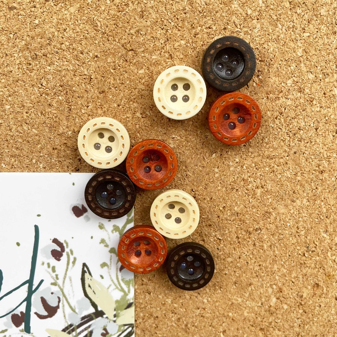 9pcs Vintage Pushpin of Button for Bulletin Board, Decorativethumbtack ...