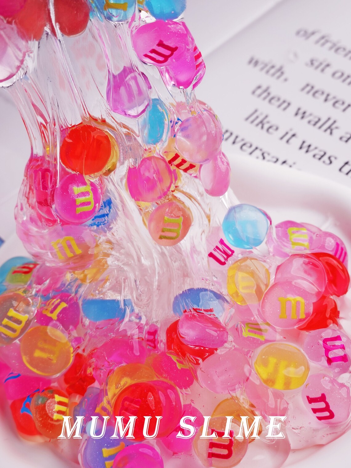 Rainbow Clear Slime With Bead Gorgeous MM Chocolate Slime - Etsy
