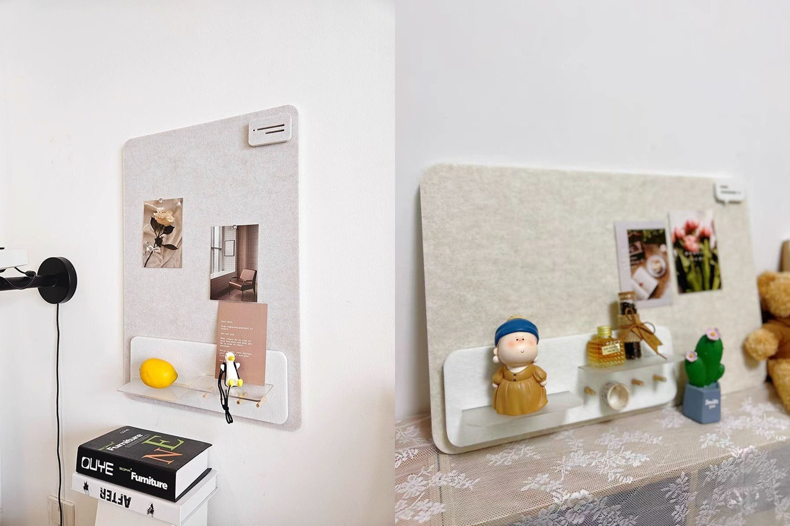 Wall Décor With Shelf, Photo Collage, Eco Felt Décor and Storage Supply ...