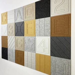 Decorative Polygon Sound Diffuser Panel of Letters,pin Poard of ...