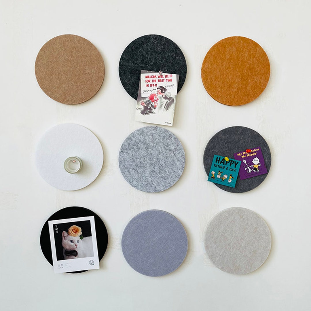Round Home Décor 9 Pcs Eco Felt Art Wall Décor of Small Round - Etsy
