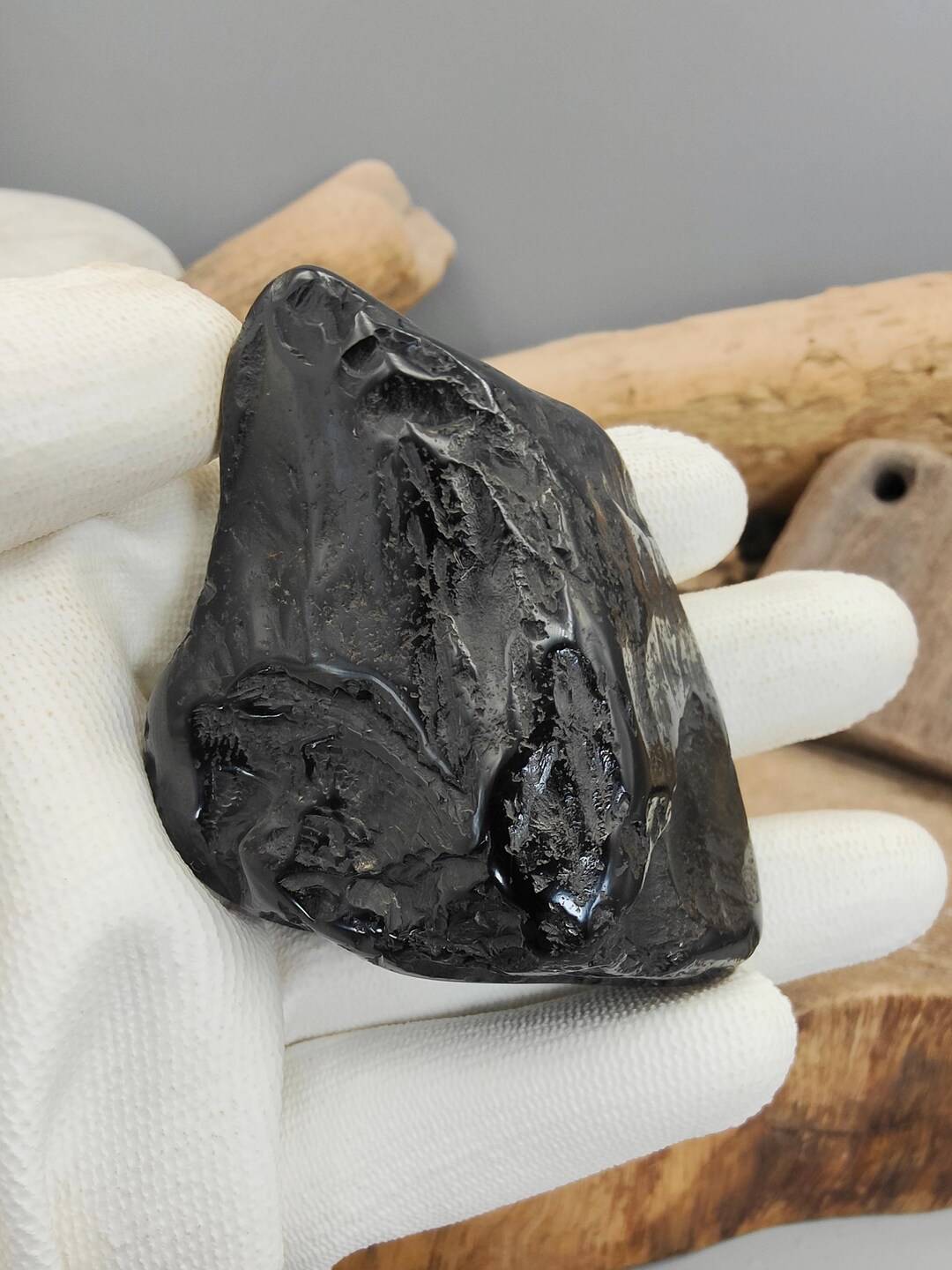 Whitby Jet - Natural Whitby Jet - HUGE Whitby Jet - Jet Stone - Jet Palm Stone - Jet Fossil ...