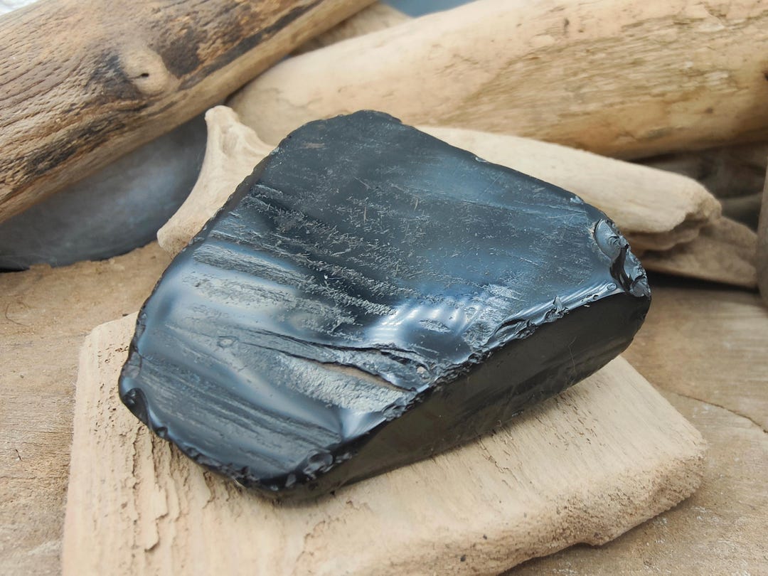Whitby Jet - Natural Whitby Jet - HUGE Whitby Jet - Jet Stone - Jet Palm Stone - Jet Fossil ...