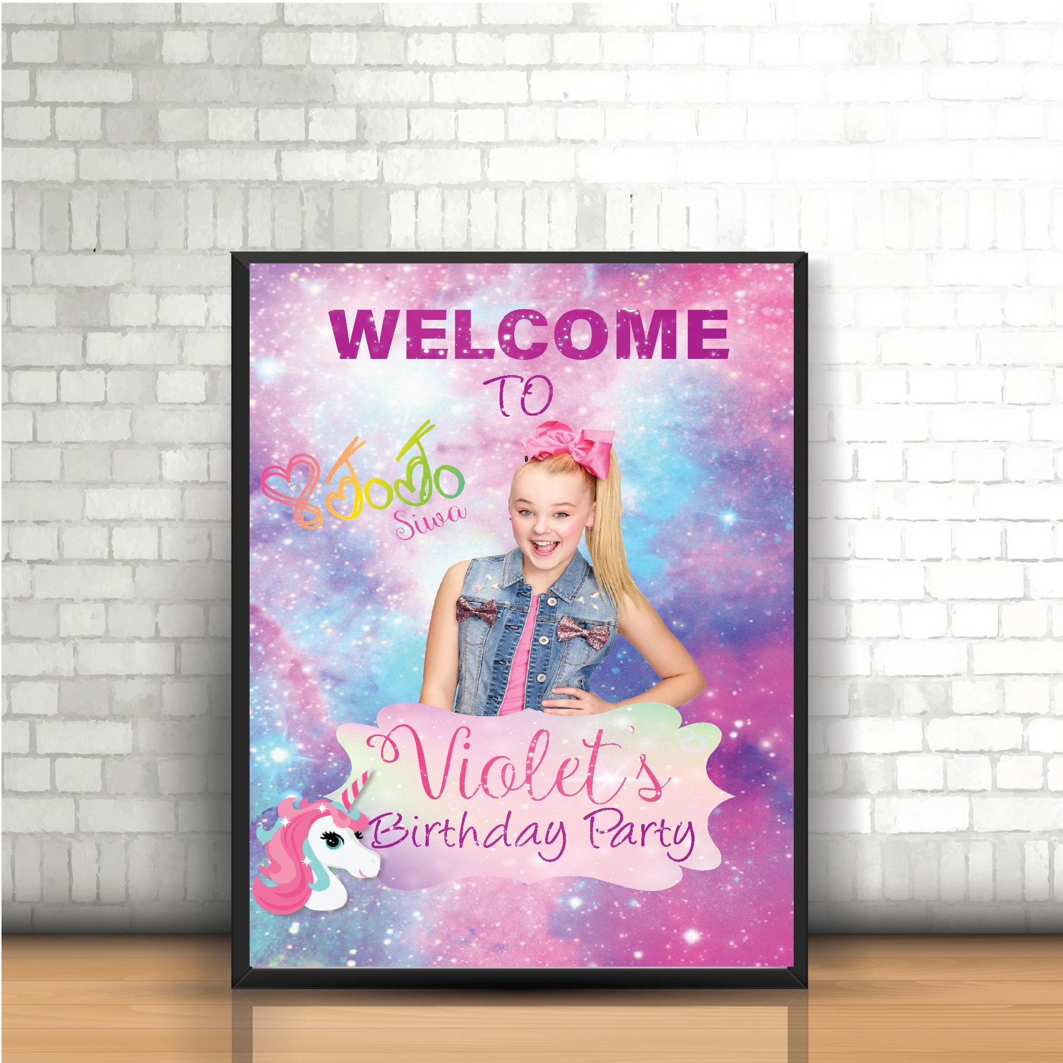 Jojo Siwa Welcome Sign Jojo Siwa Banner Customized Party | Etsy