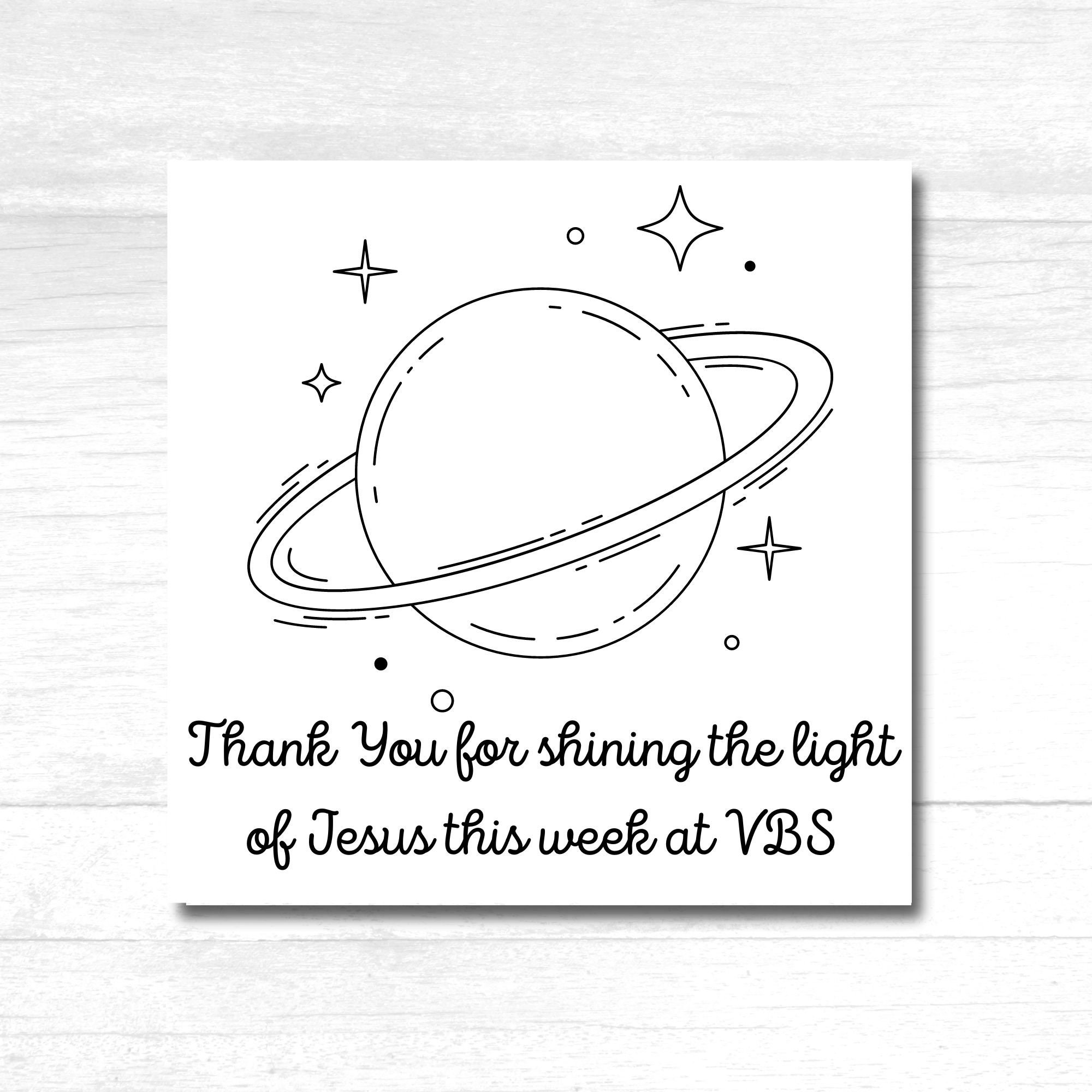 Printable 2" VBS - Light of Jesus / Stellar - Printable Cookie Tag - Etsy