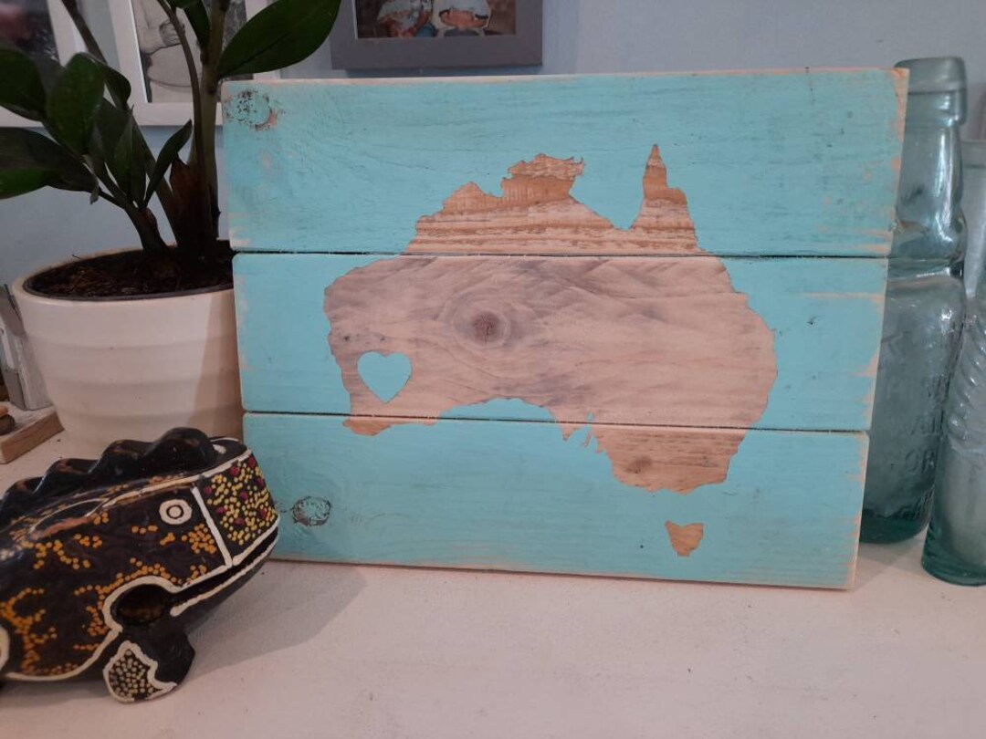 Personalised Rustic Map Wood Sign Australia /new Zealand /USA /south ...