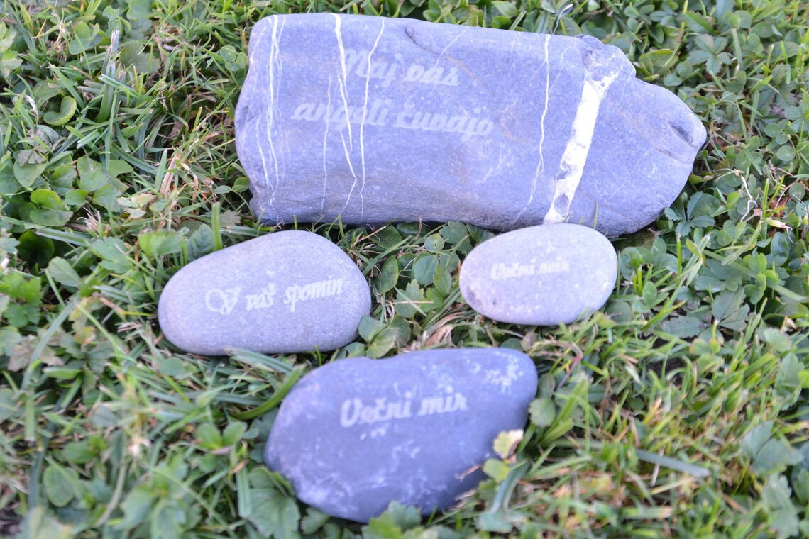 Custom Laser Engraved Stone - Etsy Sweden