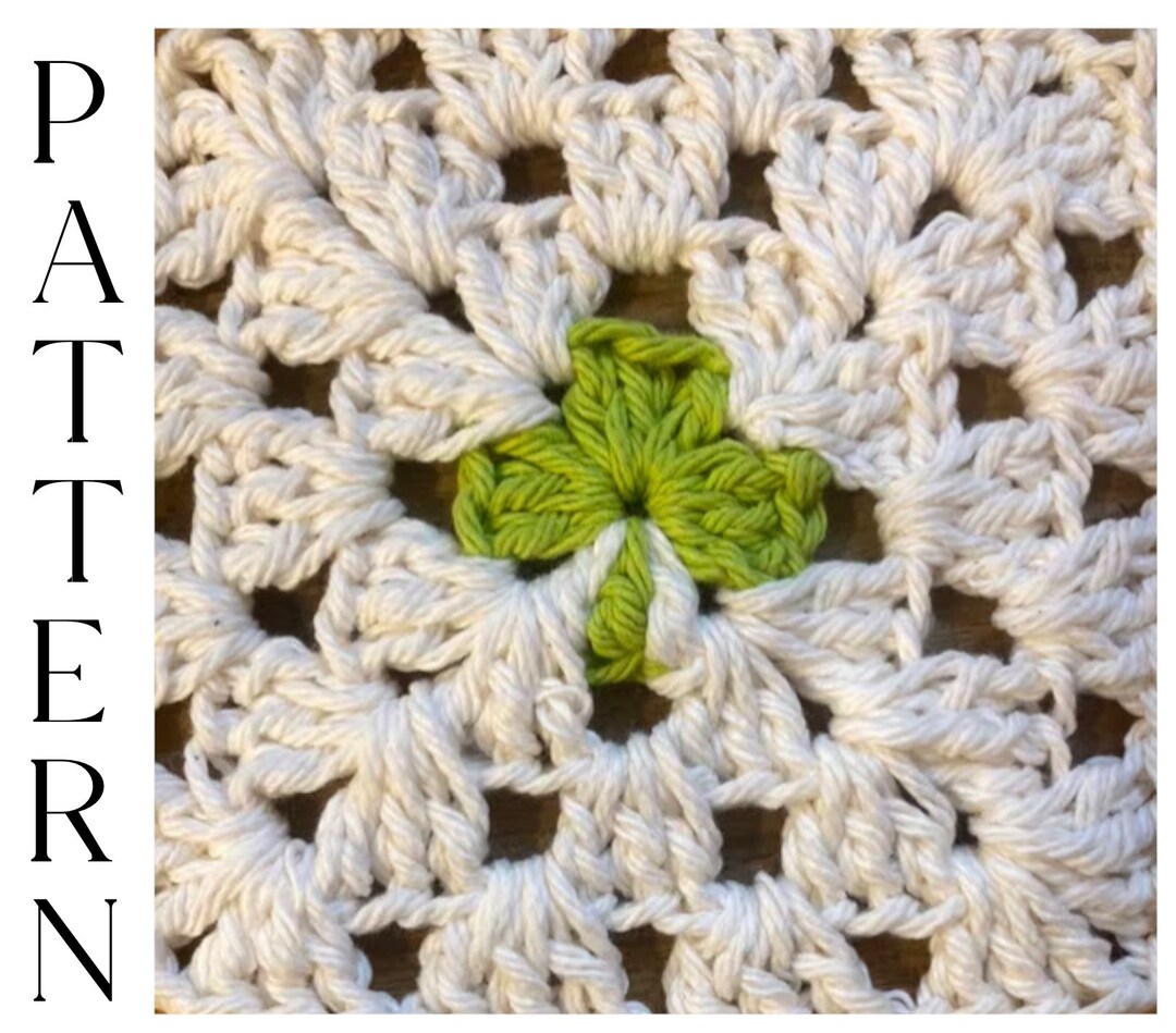 Shamrock Granny Square Crochet Pattern - Etsy