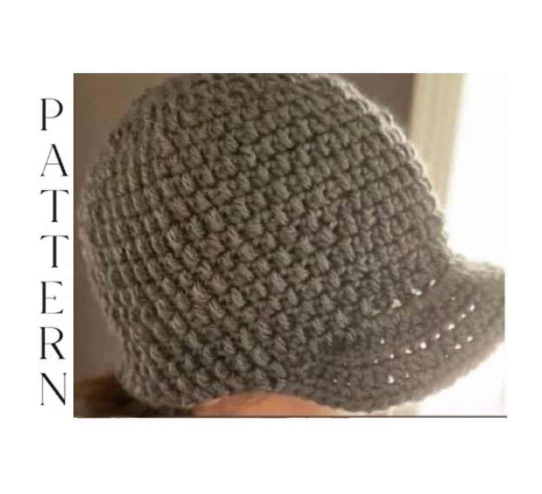 PATTERN: Crochet Beanie Hat With Brim - Etsy