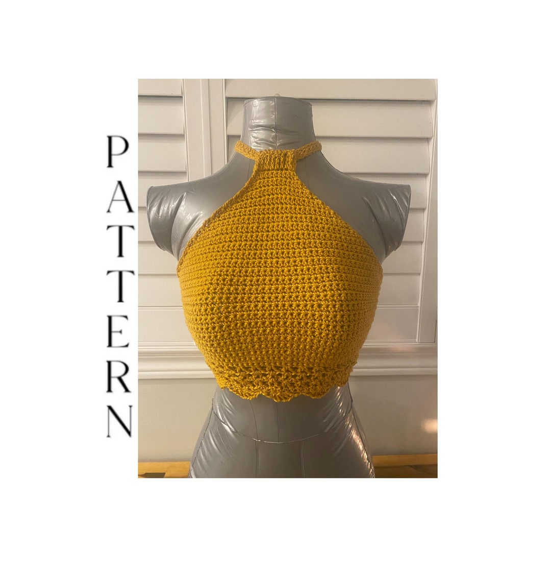Boho Halter Top CROCHET PATTERN (3 SIZES) - Etsy