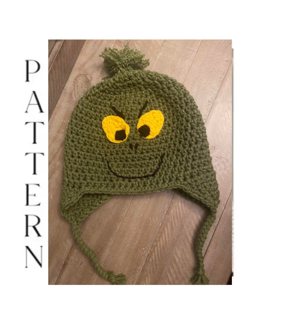 Crochet Grinch Hat PATTERN - Etsy