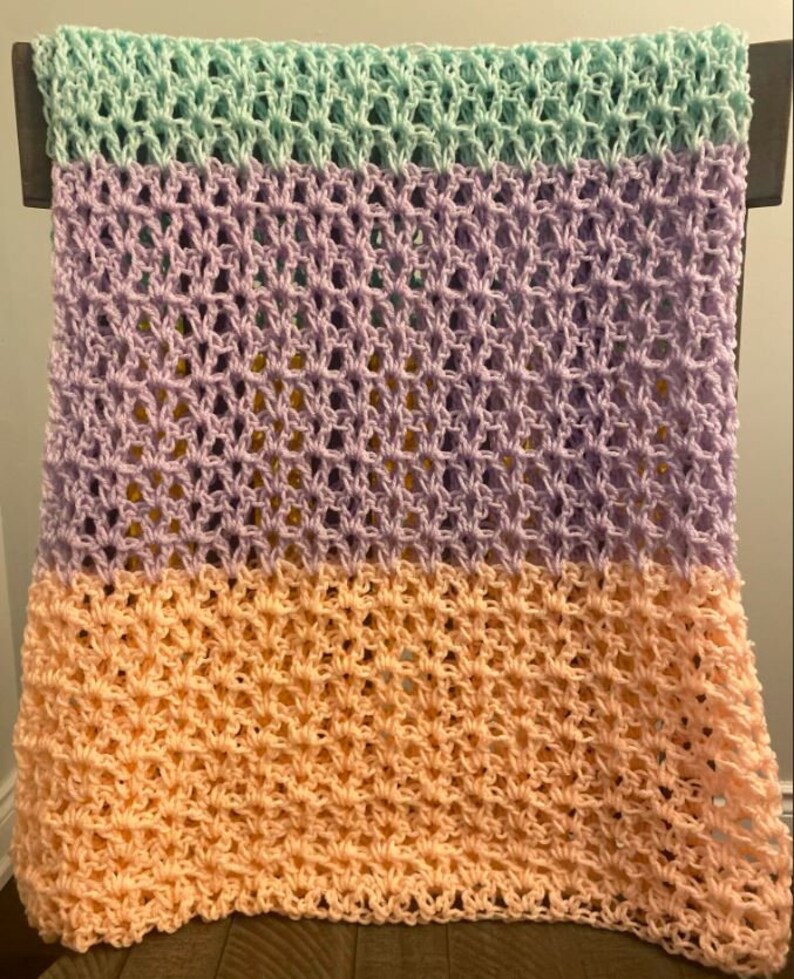 Light & Airy Crochet Baby Blanket Pattern - Etsy