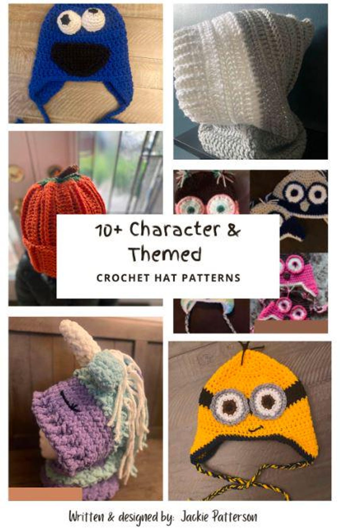 CROCHET PATTERN BUNDLE: 10+ Crochet Character Hat Patterns With Video ...