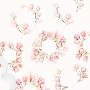 Watercolor Tulips Clipart - Watercolor Floral Clipart Png - Watercolor ...