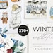 Watercolor BUNDLE 4 in 1 - Seasons Aesthetics Clipart - WINTER ...