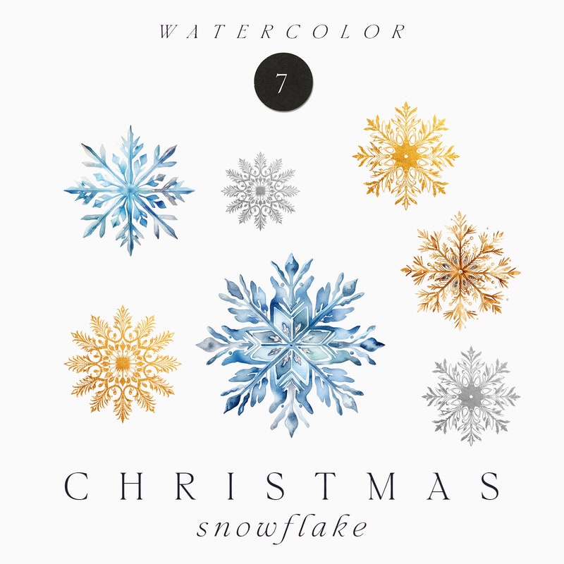 Snowflake Watercolor - Etsy