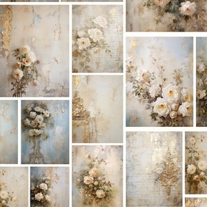 Victorian Rose Papers - Antique Papers - Junk Journal Sheets - Vintage ...