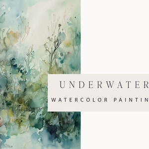 Watercolor Underwater Clipart - Watercolor Undersea Background - Ocean ...