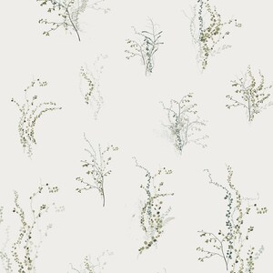 Greenery Watercolor Set - Subtle Greenery Clipart Fragile Airy Foliage ...