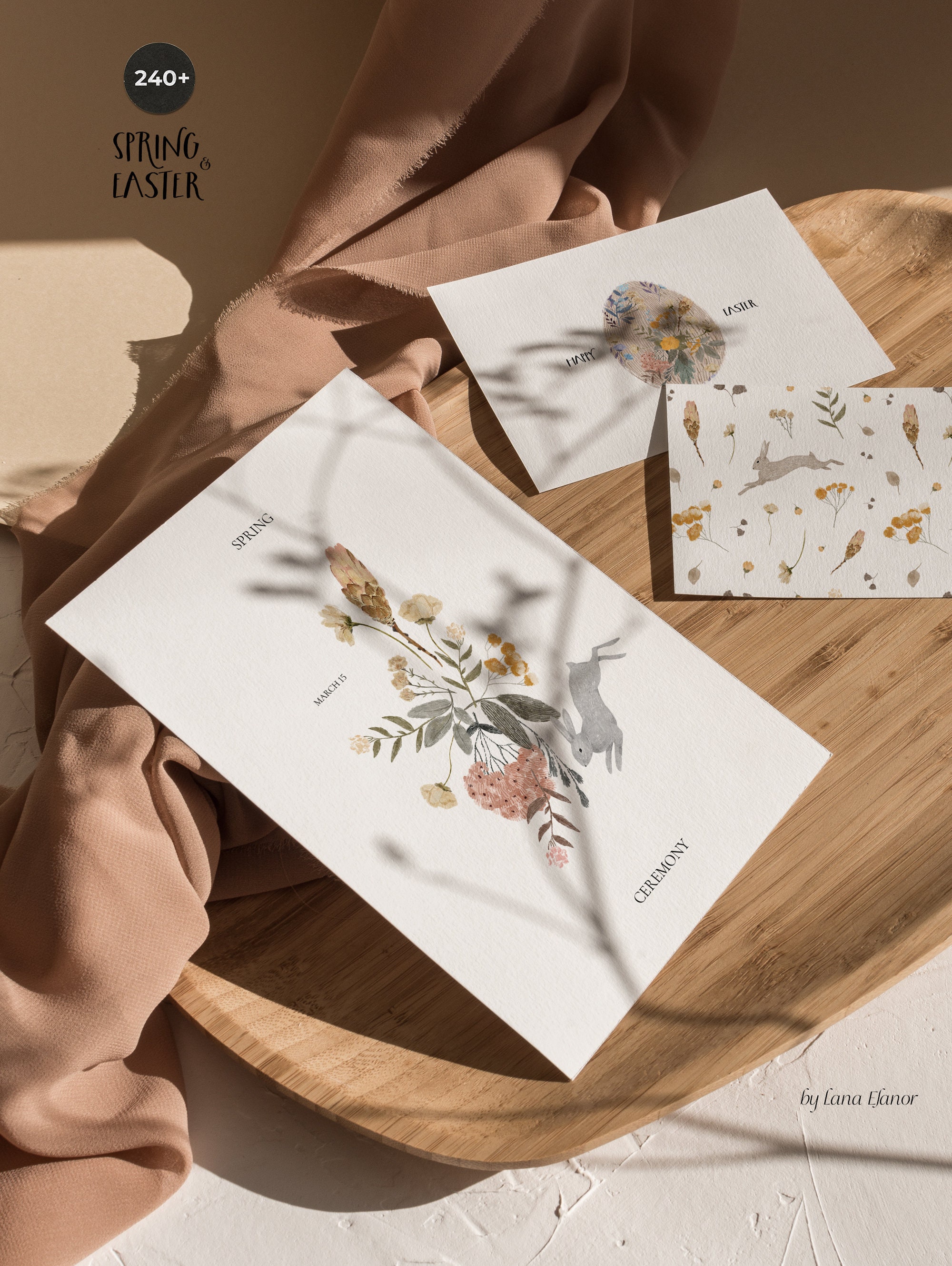 Easter Clipart Set Spring Clipart Easter Rabbits Bunny | Etsy