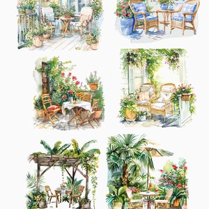 Watercolor Summer Clipart Png - Summer Terrace Clipart - Jungle ...
