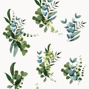 Watercolor Greenery Png Clipart - Green Leaves Watercolor Clipart ...