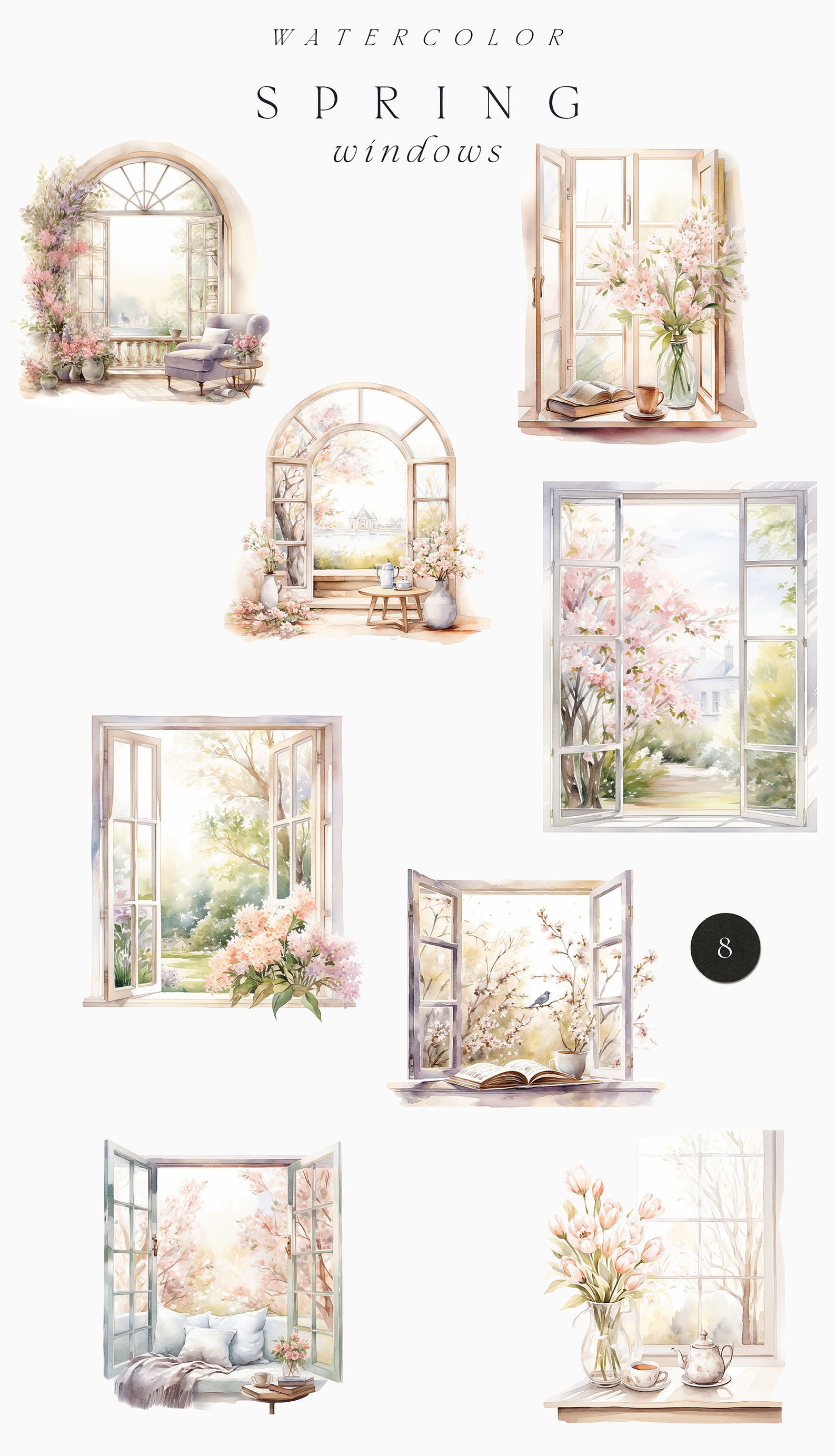 Watercolor Spring Clipart Png Spring Windows View Clipart Png Spring ...