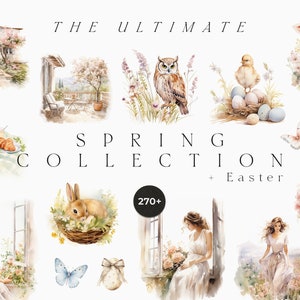 Watercolor Clipart Bundle - Ultimate Four Seasons All Year Lifestyle ...