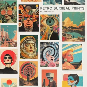 Retro Surreal Prints - 150 Printable Posters - Vintage Wall Art Gallery ...
