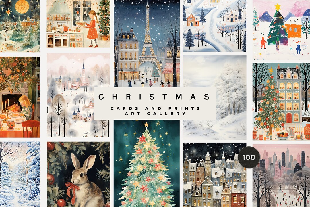 Christmas Wall Art Prints - 100 Christmas Art Prints - Christmas Cards ...