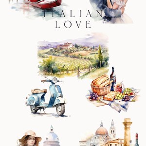 Watercolor Italy Clipart Italian Love Couples Italy Png Clipart Travel ...