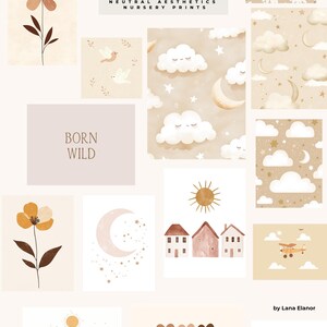 Beige Mom Wall Art - 100 Neutral Nursery Prints - Beige Mom Aesthetics ...