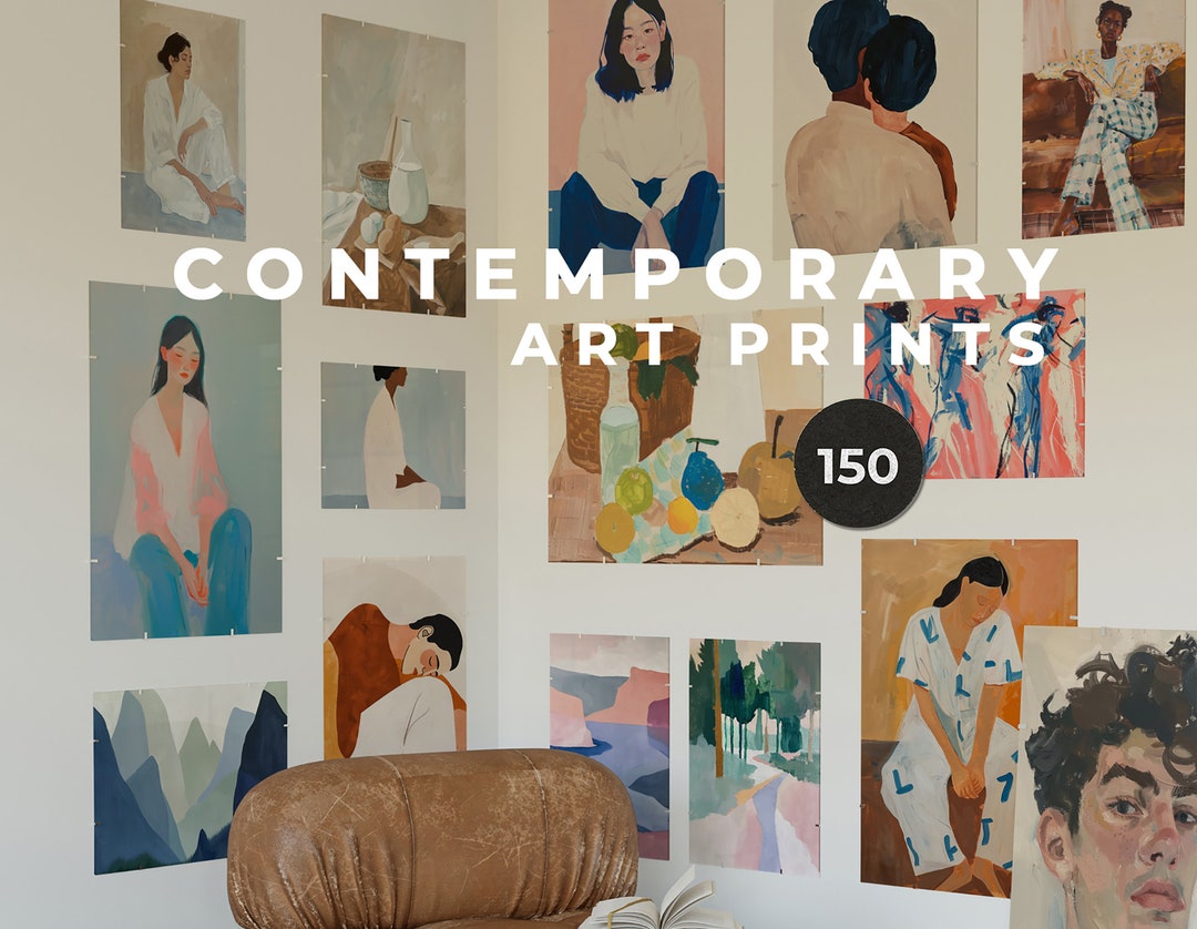 150 CONTEMPORARY PRINTS - Printable Wall Art - Eclectic Gallery Wall ...
